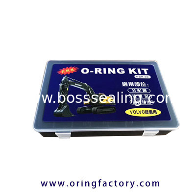 Volvo o-ring kits rubber o ring kit for volvo excavators NBR FKM o-ring box