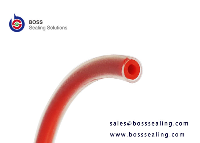 PTFE FEP PFA coated red silicone rubber hollow core o-ring gaskets for ...