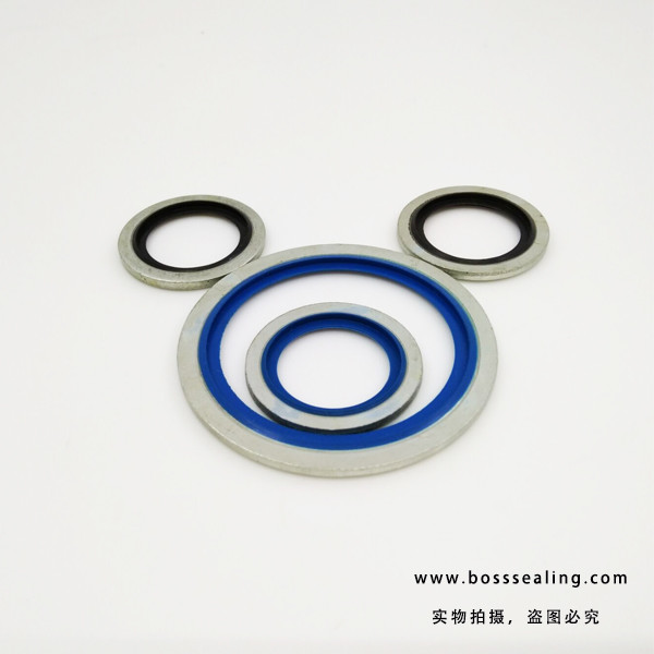 rubber metal back up ring bonded seals NBR iron dowty washer FKM FPM ...